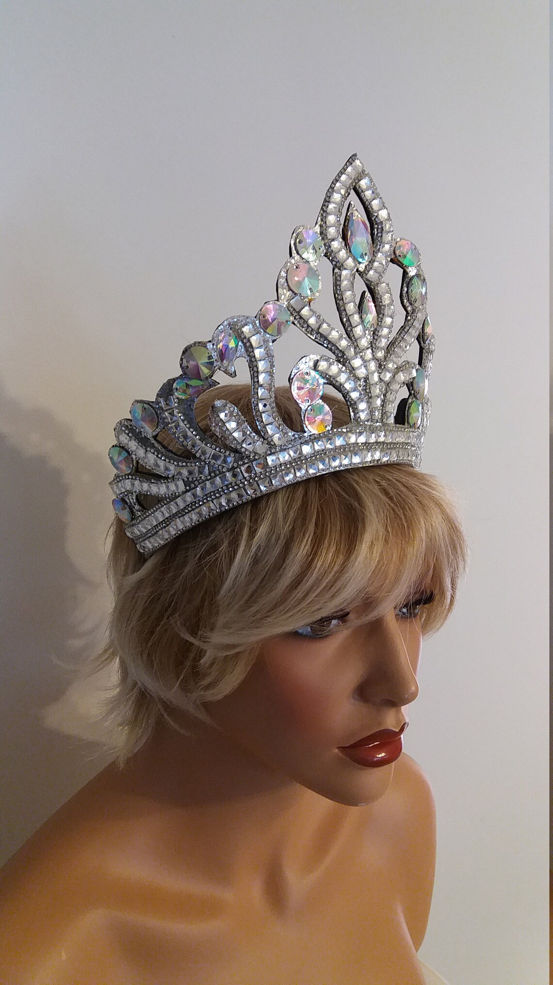 CRYSTAL DIADEM Crown headpiece-costumes-rio Carnival-mardi - Etsy