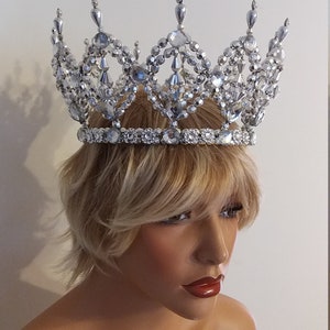 SILVER Beads Crown-headpiece-samba Costumes-rio Carnival-mardi Gras ...