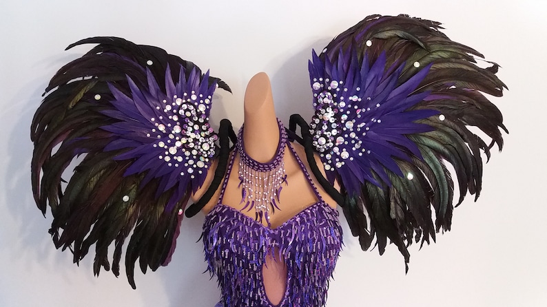 PURPLE Feather Wings/backpack-samba Costumes Carnival-mardi - Etsy