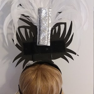 WHITE Feather Headpiece-samba Headdress Costumes-cabaret-burlesque ...