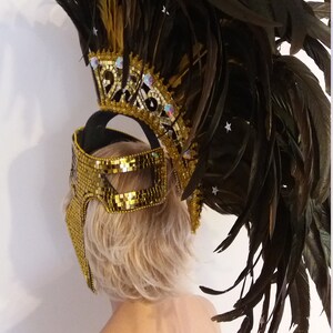 GOLD mohawk Feather Headpiece-samba Costumes - Etsy