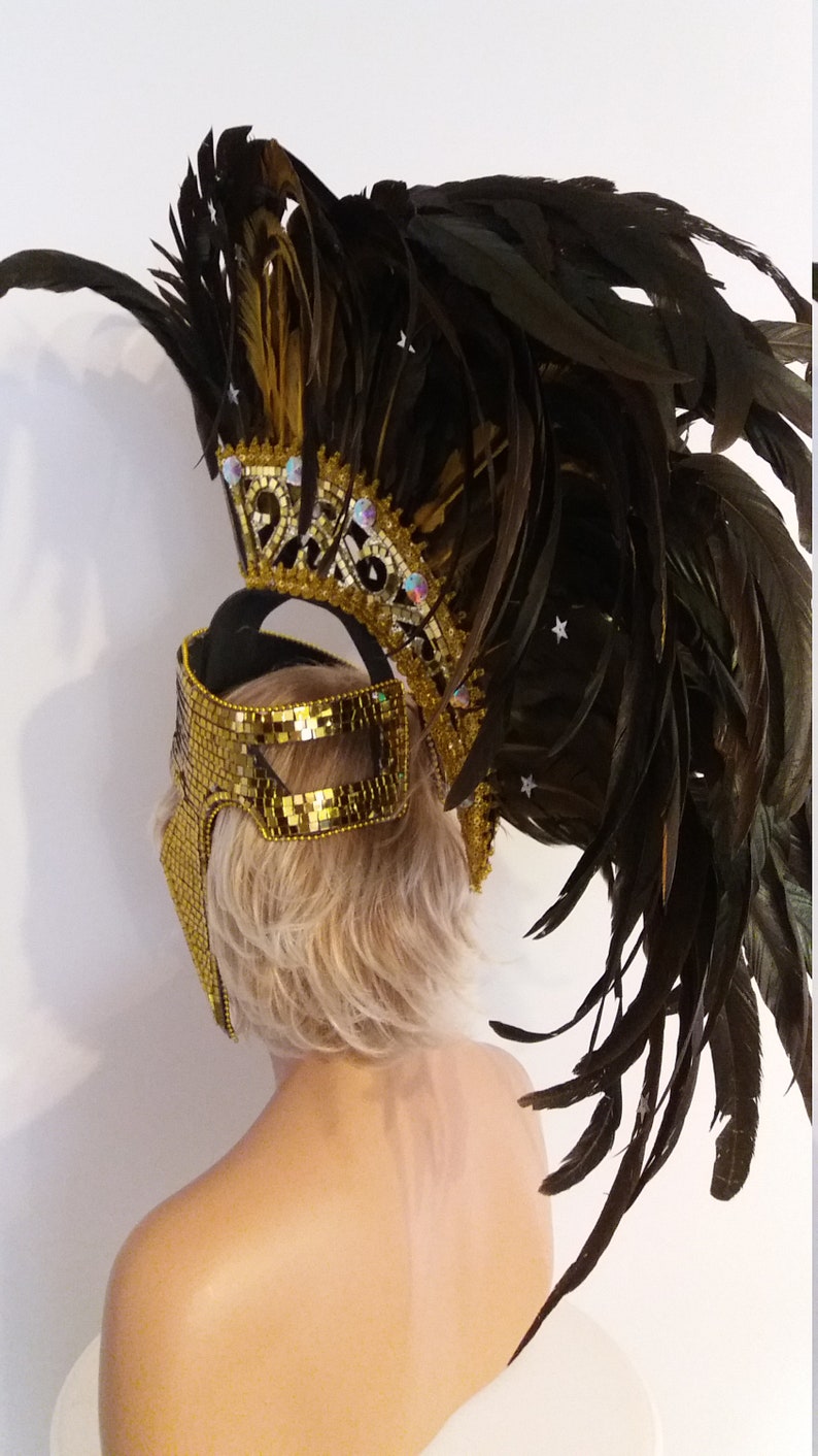 GOLD mohawk Feather Headpiece-samba Costumes - Etsy