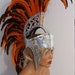 ORANGE mohawk Feather Headpiece-samba Costumes Spartan-gladiator ...