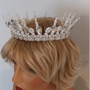 PEARL Beads Crown-headpiece-samba Costumes-rio Carnival-mardi Gras-show ...