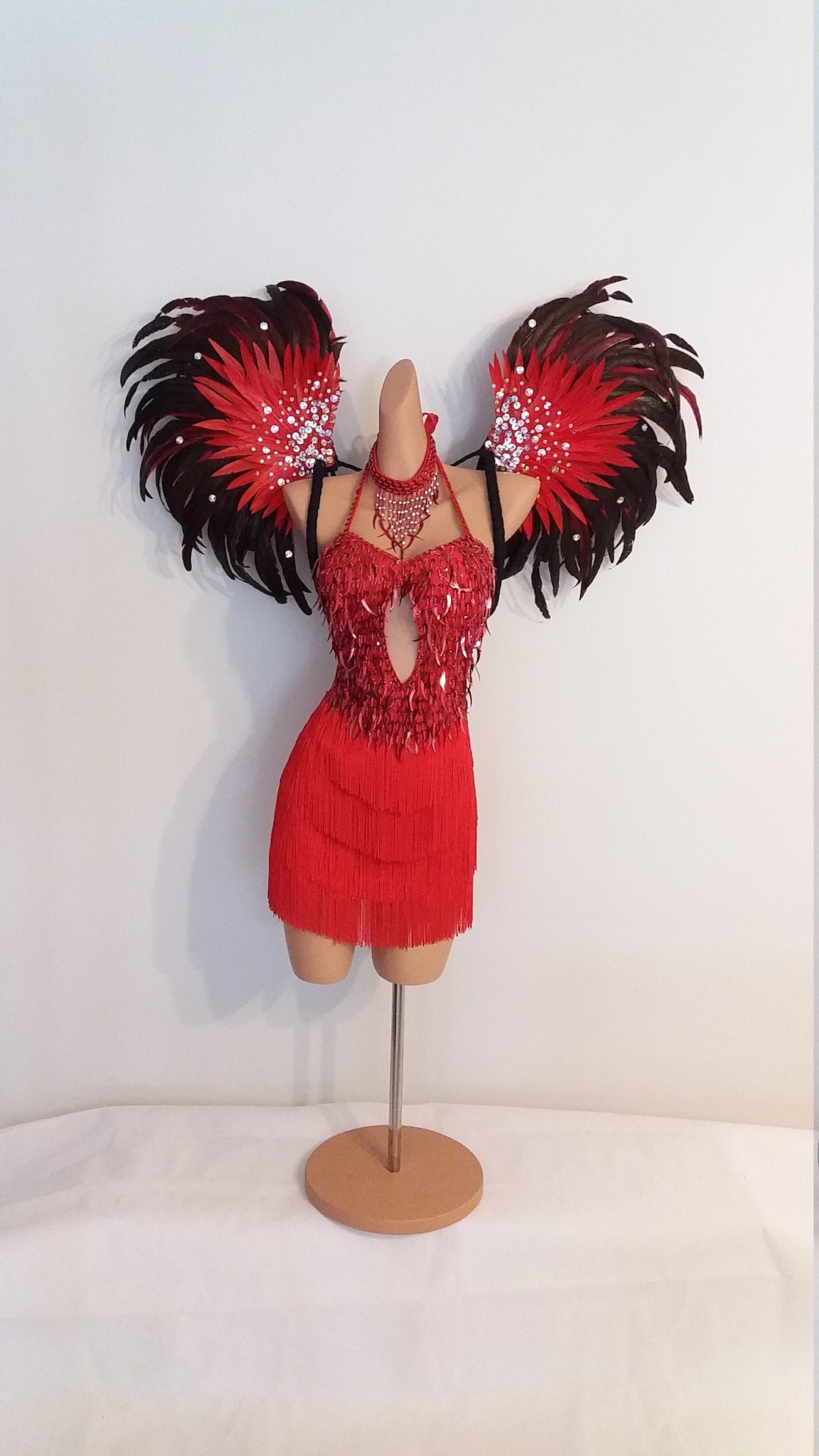 RED Feather Wings/backpack-samba Costumes Carnival-mardi Gras-show Girl ...