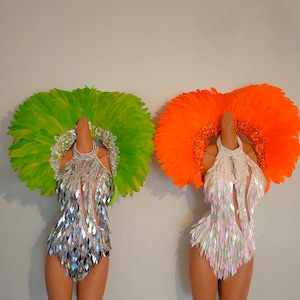 PURPLE Feather Wings/backpack-samba Costumes Carnival-mardi Gras-show ...