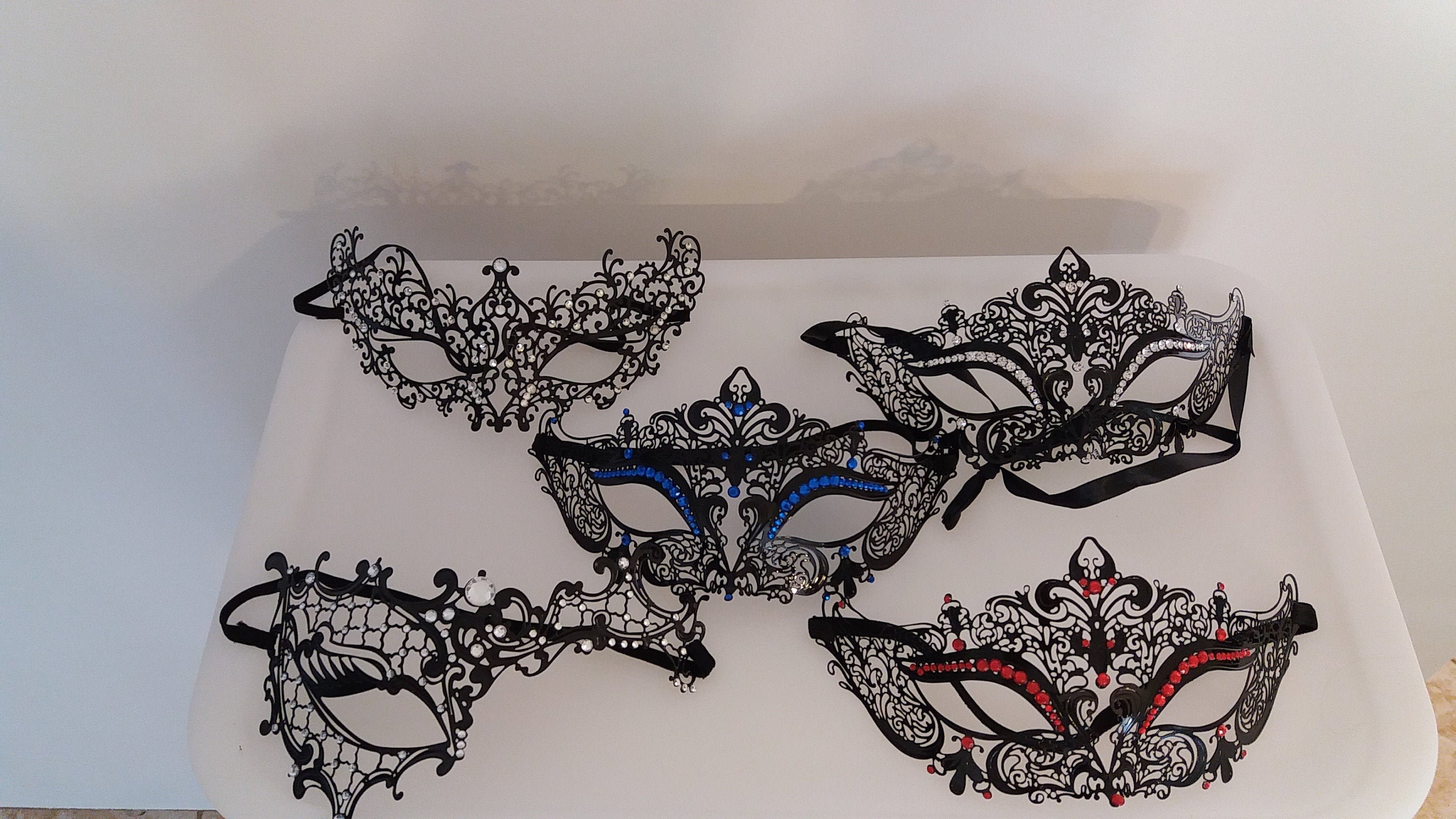 BLACK Metal MASK With Decor -headdress Samba Costumes Carnival-mardi ...