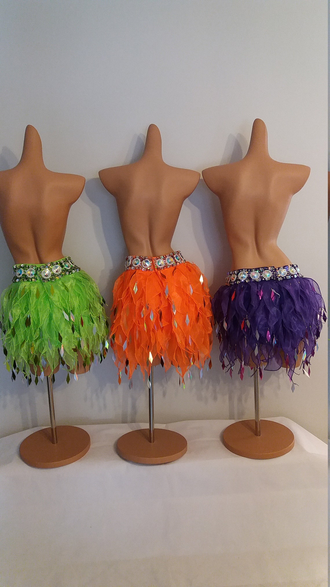 Purple Beads Skirt Samba Costumes Carnival Show Girl Las Etsy