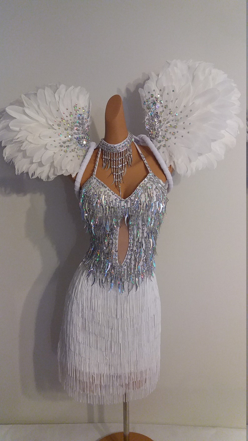 WHITE Feather Wings/backpack-samba Costumes Carnival-mardi - Etsy