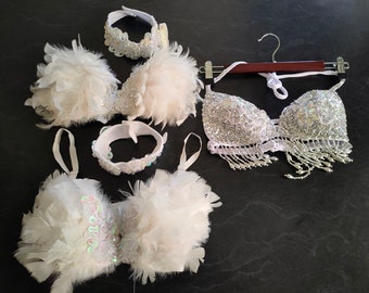 White Feather Bra - Etsy