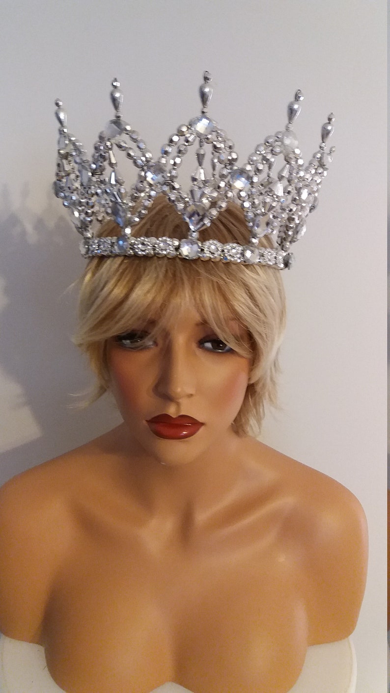 SILVER Beads Crown-headpiece-samba Costumes-rio Carnival-mardi | Etsy