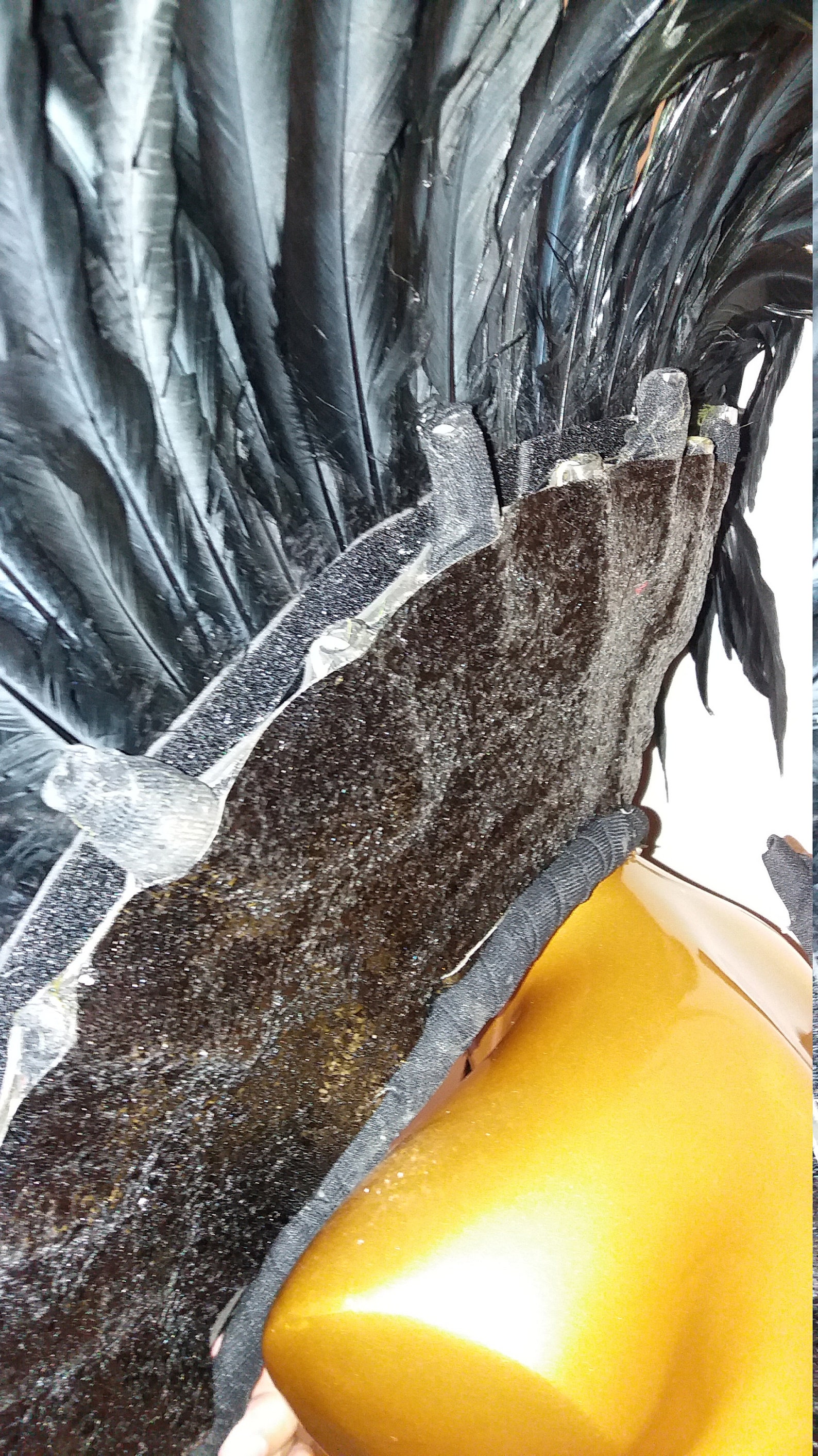 BLACK Feather Wings/backpack-samba Costumes Carnival-mardi - Etsy