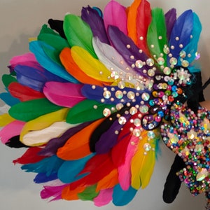 Multi COLOR Feather Wings/backpack-samba Costumes Carnival-mardi Gras ...