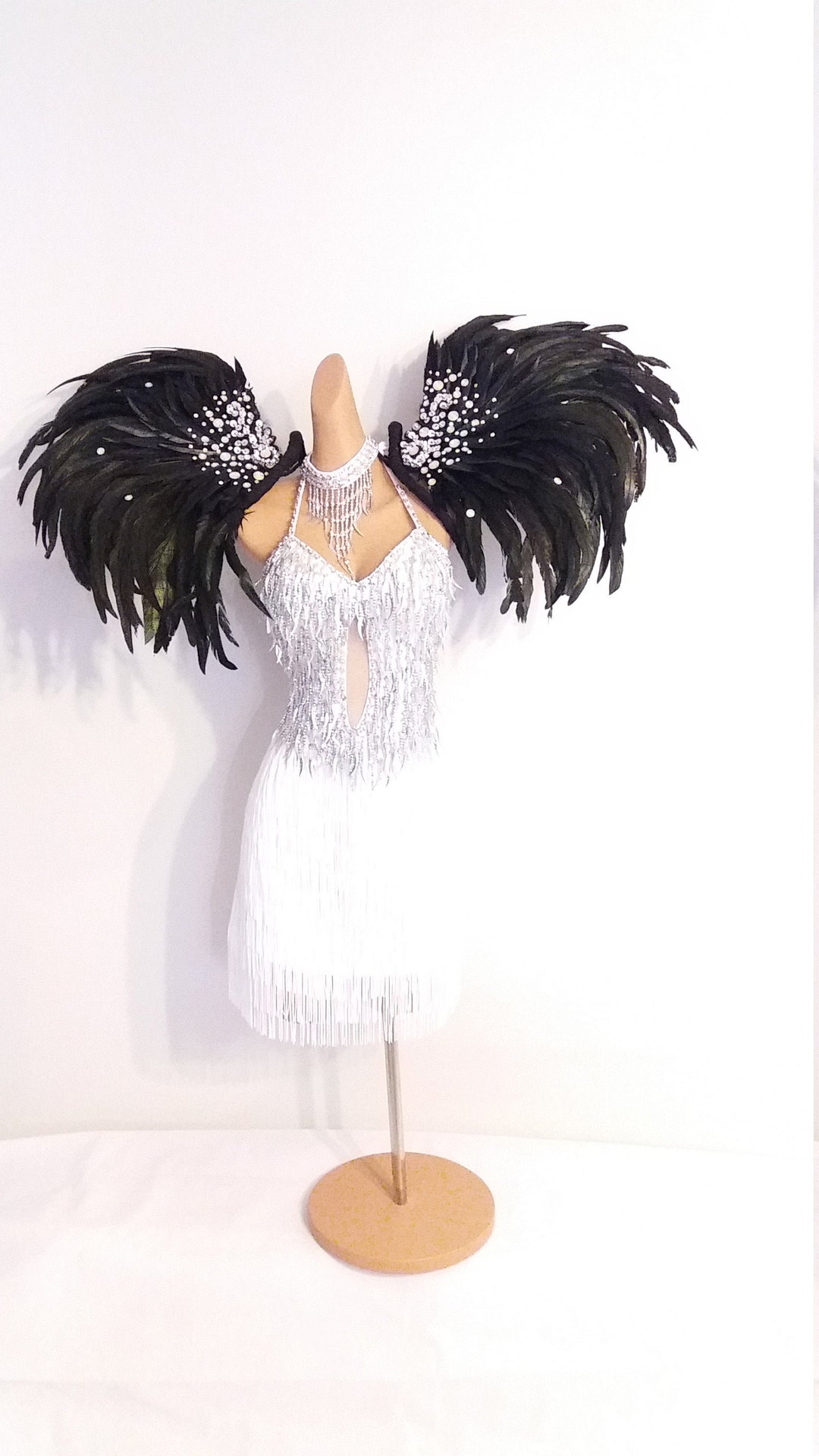 BLACK Feather Wings/backpack-samba Costumes Carnival-mardi Gras-show ...