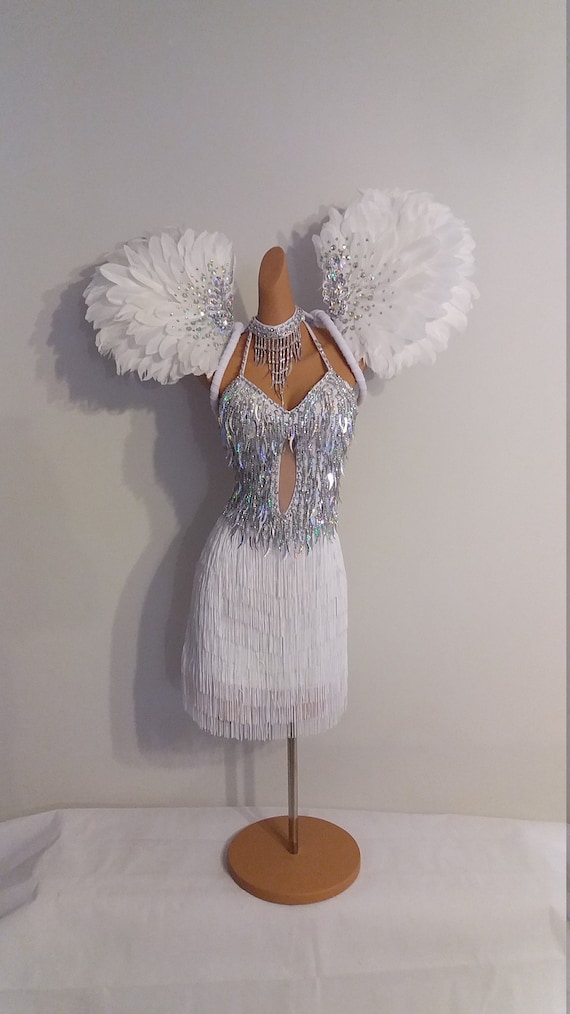WHITE Feather Wings/backpack-samba Costumes Carnival-mardi - Etsy