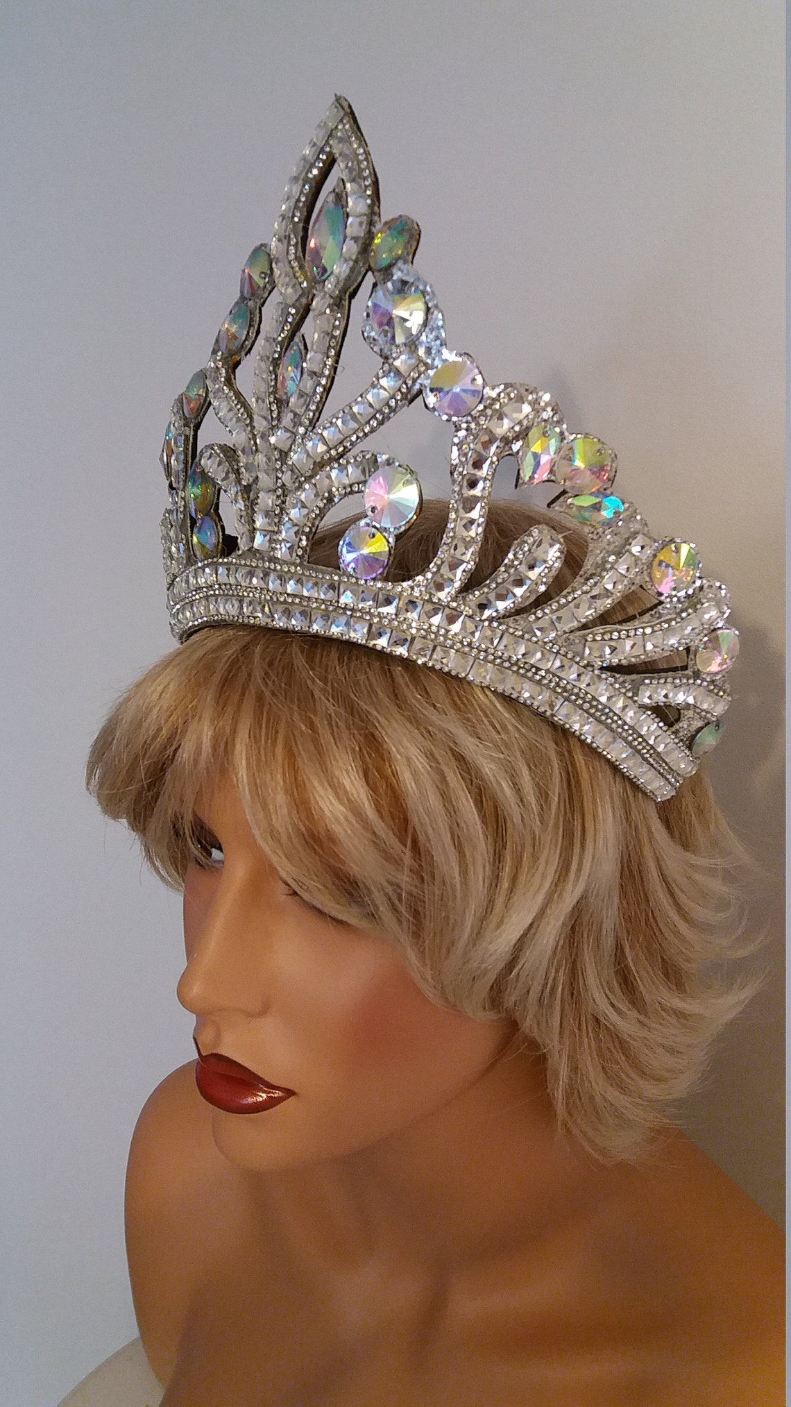 CRYSTAL DIADEM Crown Headpiece-Costumes-Rio Carnival-Mardi | Etsy
