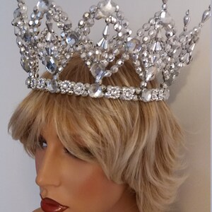 SILVER Beads Crown-headpiece-samba Costumes-rio Carnival-mardi Gras ...