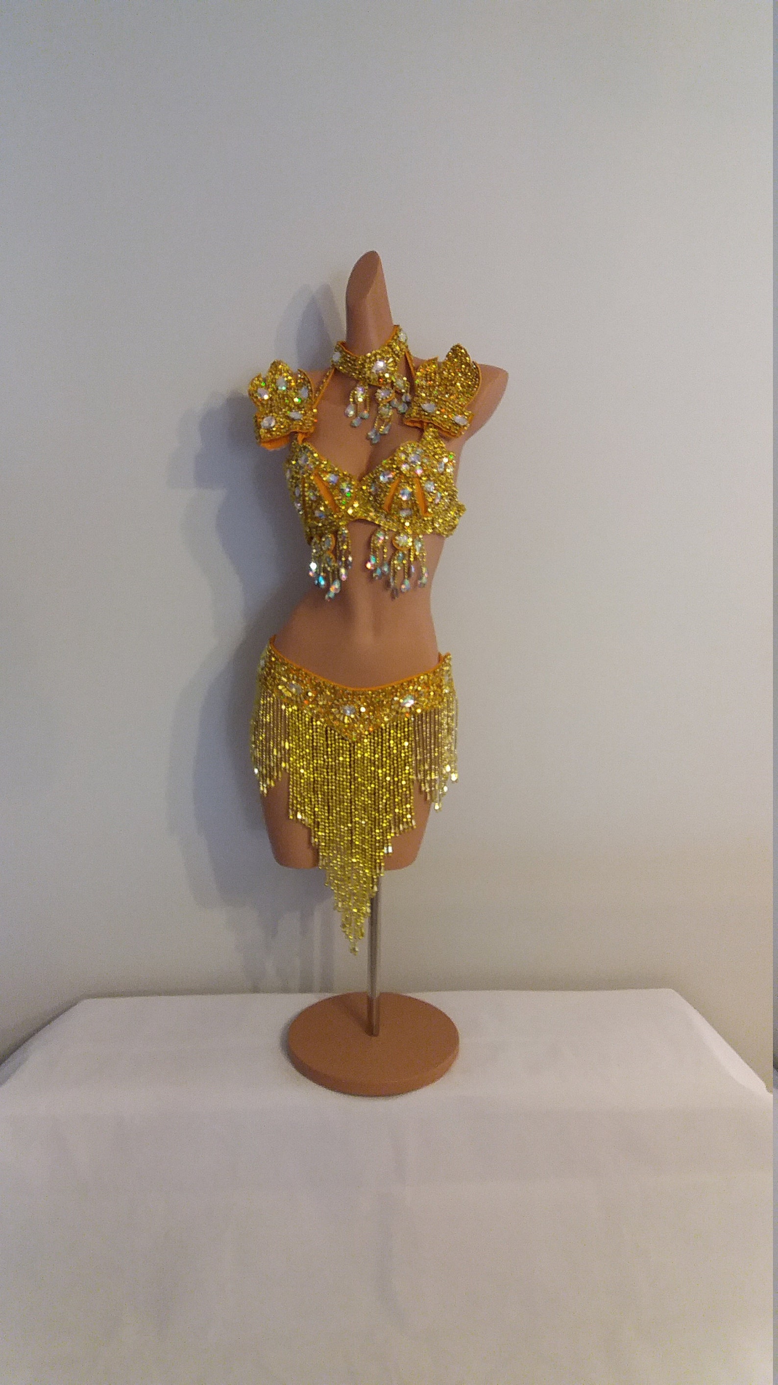 Gold Beads Skirttop Samba Costumes Carnival Show Etsy