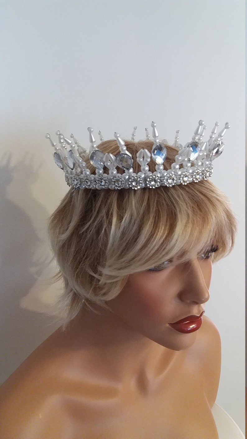 PEARL Beads Crown-headpiece-samba Costumes-rio Carnival-mardi Gras-show ...