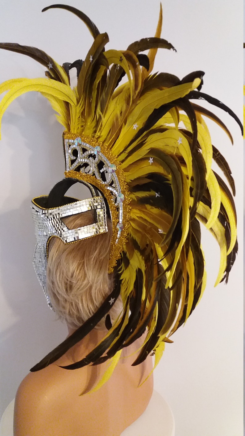 YELLOW mohawk Feather Headpiece-samba Costumes - Etsy