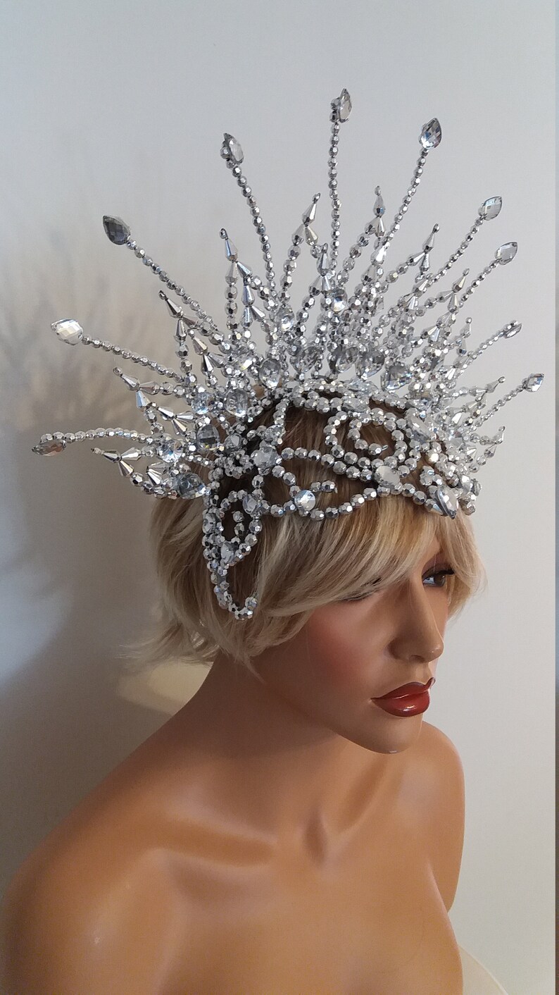 SILVER Liberty Headdress-headpiece-samba Costumes Carnival-mardi Gras ...