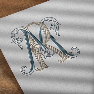 Wedding Monogram SVG - MR | Letters M & R Are Combined as a Color ...
