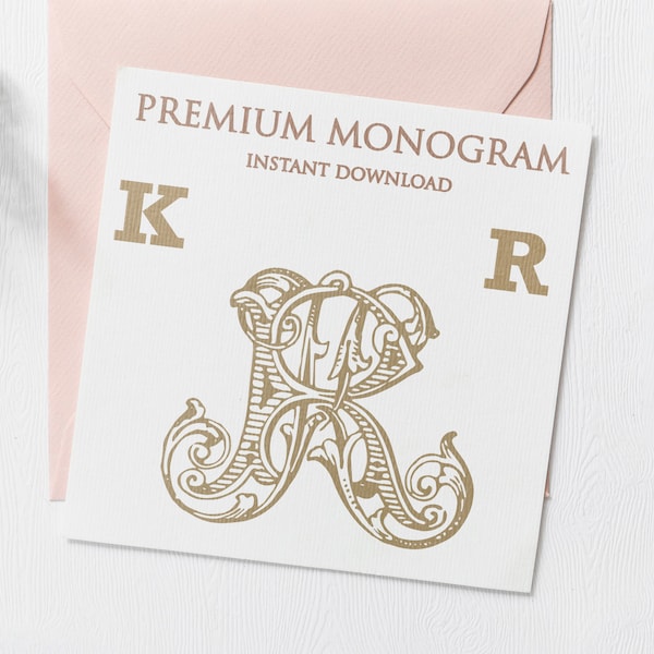 Kr Monogram - Etsy