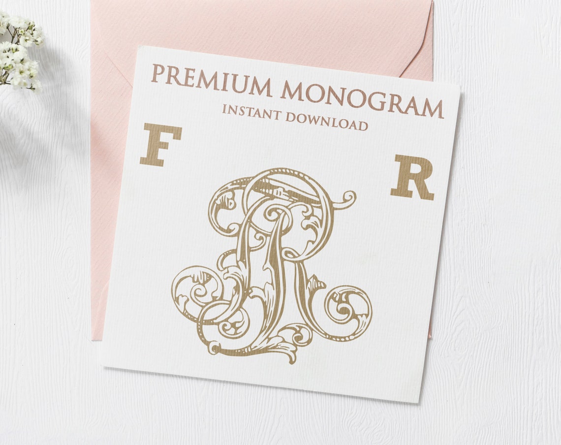 FR RF Wedding Duogram Wedding Monogram Wedding Logo | Etsy