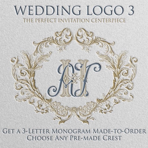 3 Letter Monogram - Etsy
