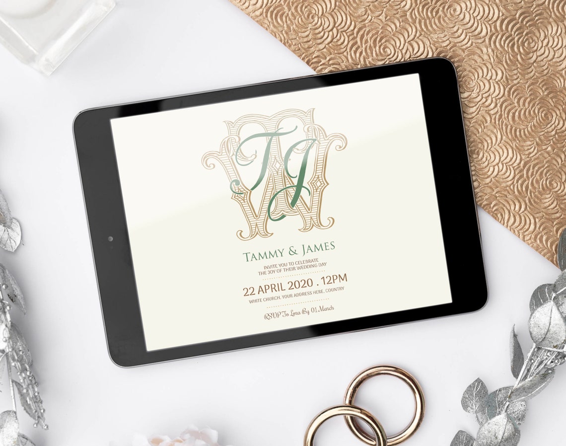 4-letter Monogram | Made-to-order and Created by Intertwining Scripted ...
