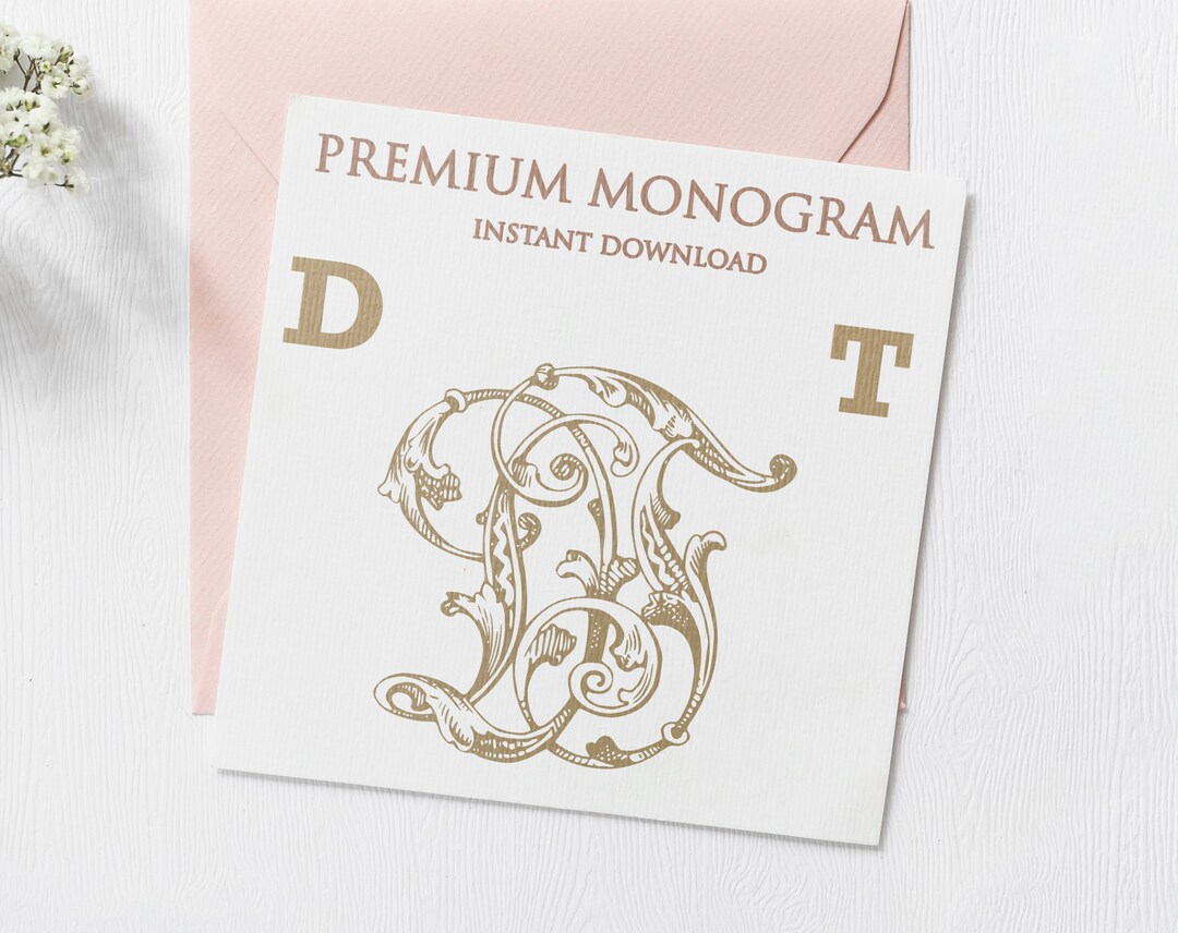 DT TD Wedding Duogram, Wedding Monogram | Wedding Logo | Invitation ...
