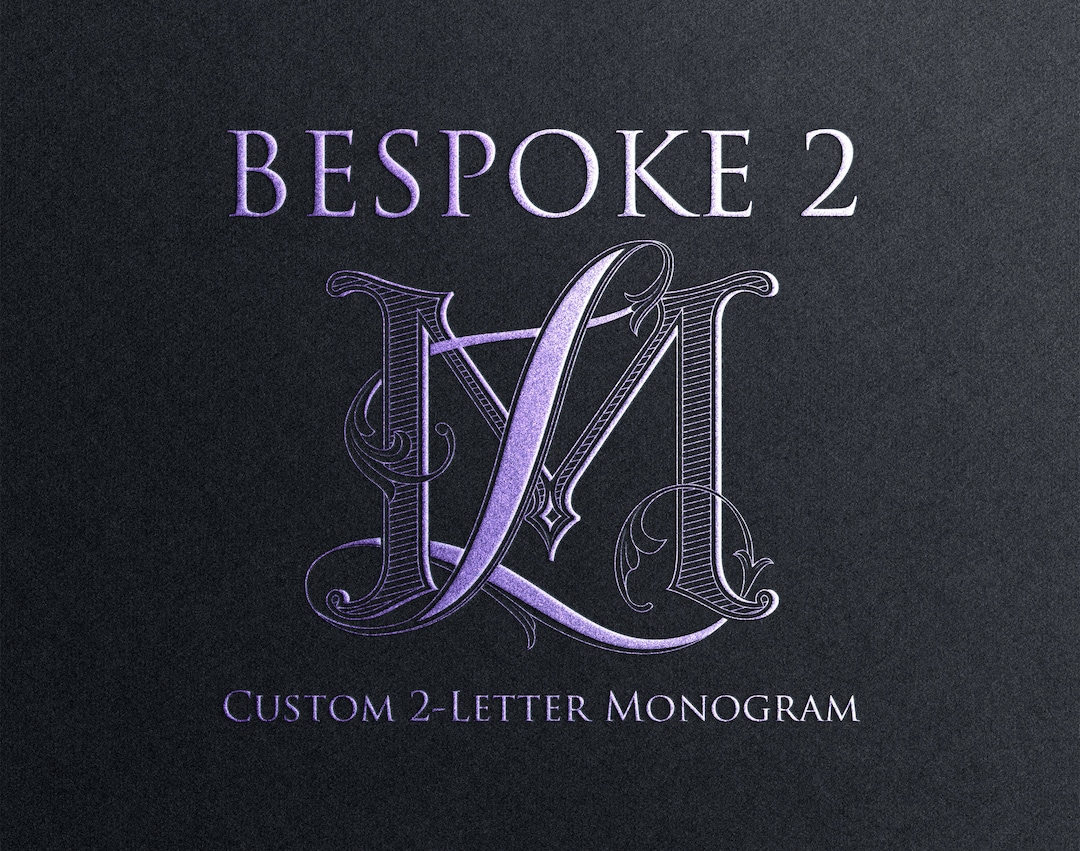 BESPOKE 2 | 2-letter Monogram - A Custom-made Digital Drawing of a ...