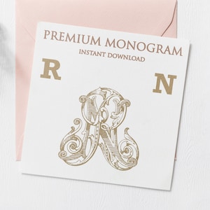 RN NR Wedding Duogram, Wedding Monogram | Wedding Logo | Invitation ...