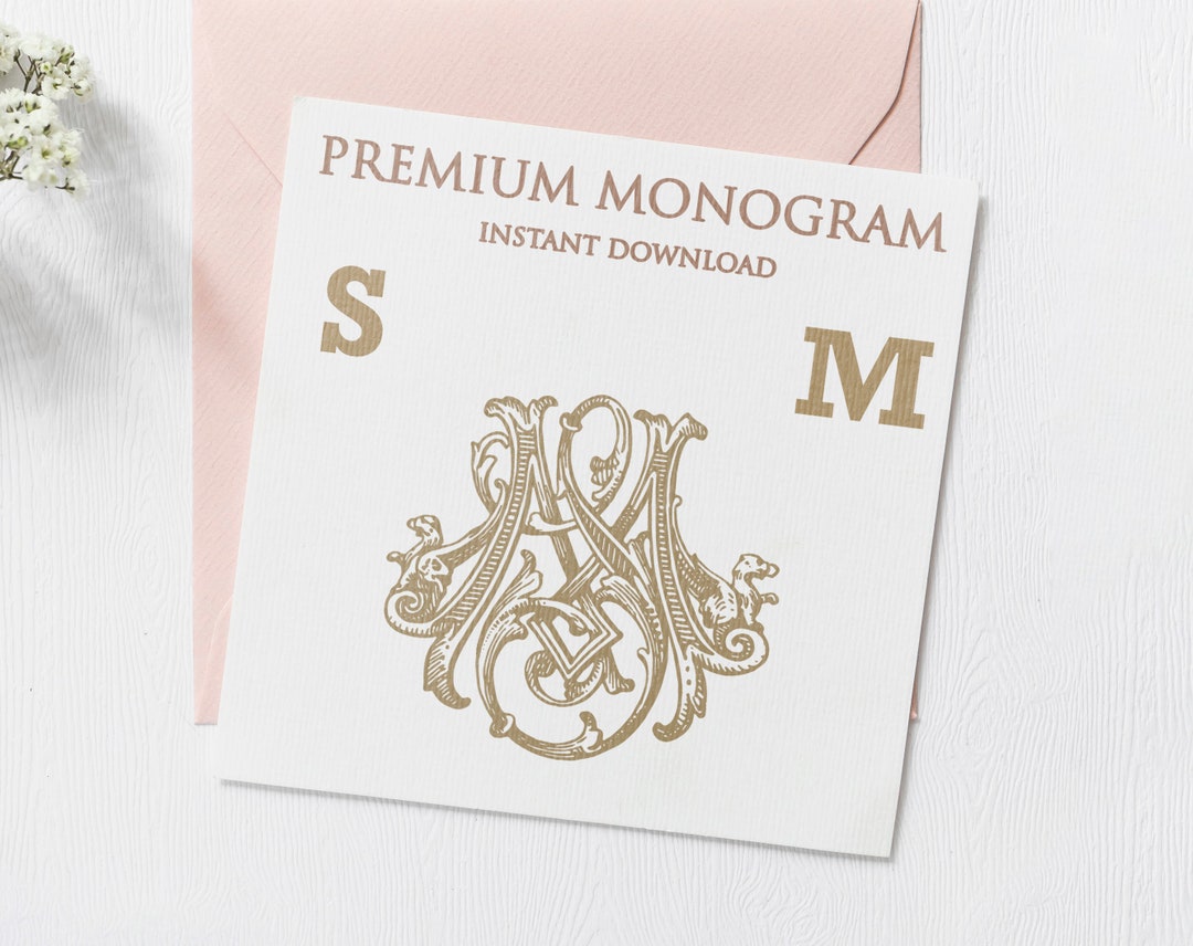 SM MS Wedding Duogram, Wedding Monogram | Wedding Logo | Invitation ...