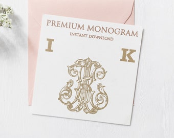 AK KA Wedding Duogram, Wedding Monogram Wedding Logo Invitation Logo ...