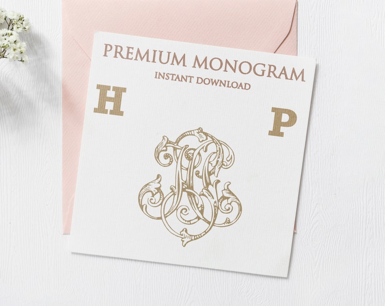 HP PH Wedding Duogram Wedding Monogram Wedding Logo | Etsy