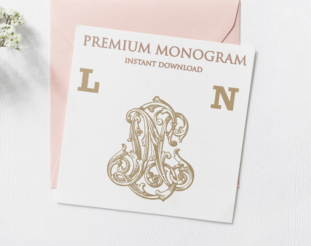 LN NL V.3 Wedding Duogram, Wedding Monogram | Wedding Logo | Invitation ...