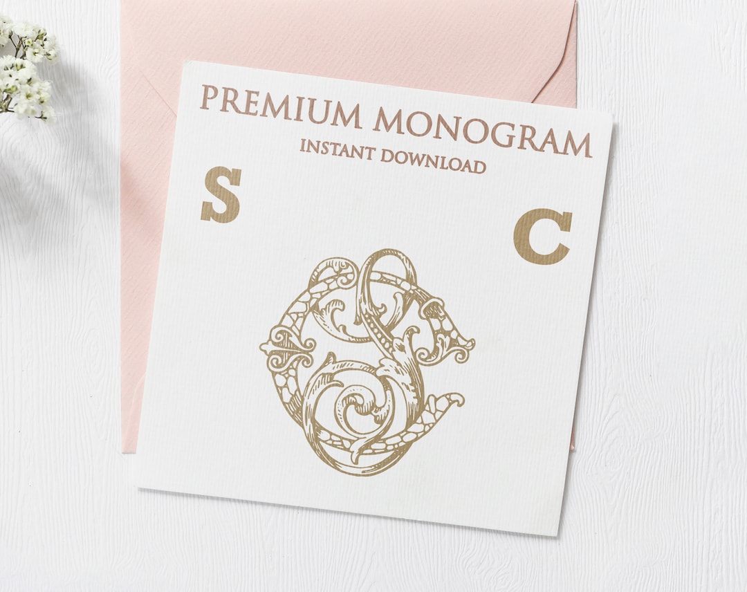 SC CS Wedding Duogram, Wedding Monogram | Wedding Logo | Invitation ...
