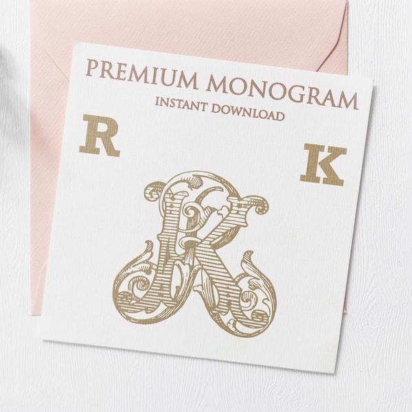 Kr Monogram - Etsy