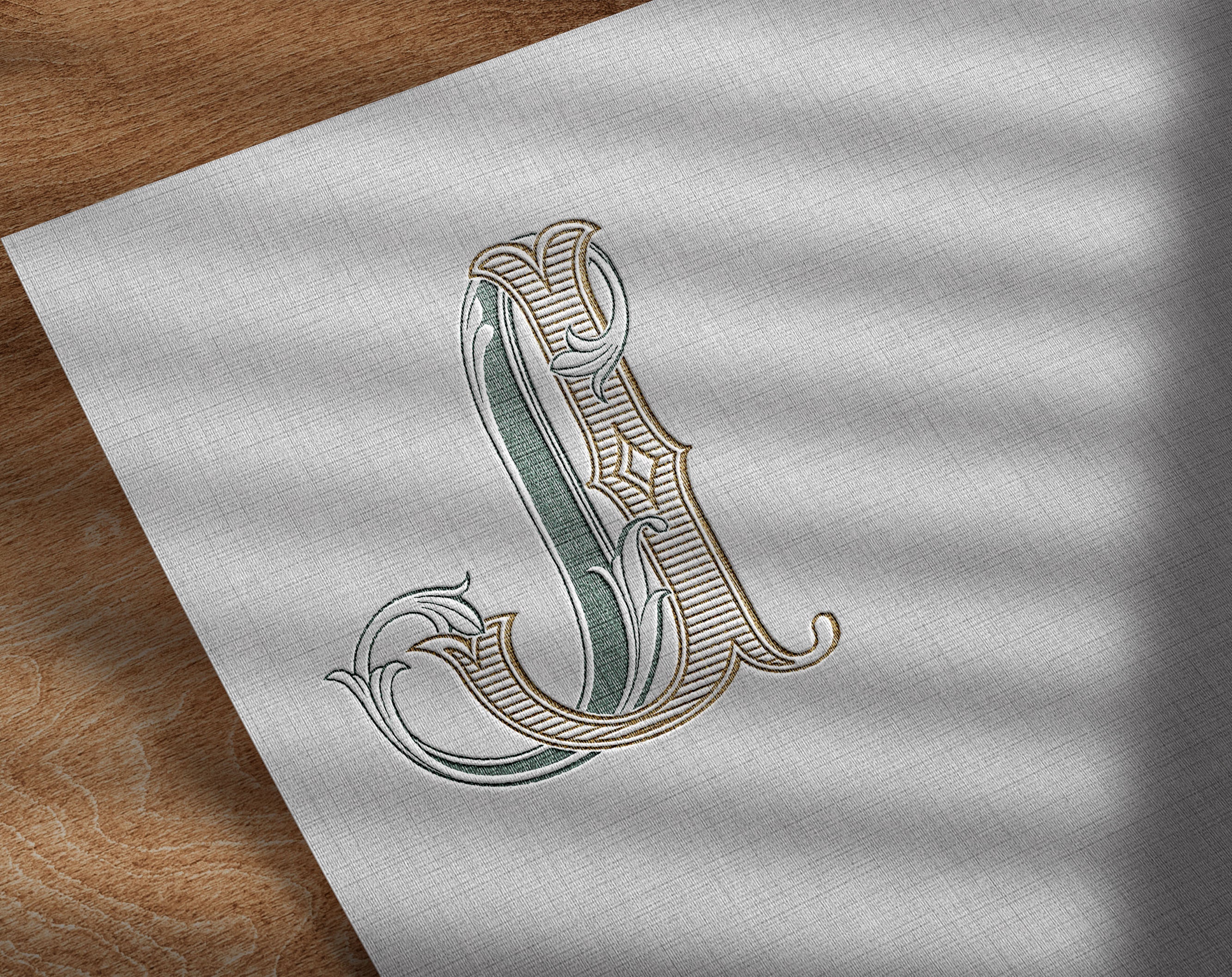 Wedding Monogram or Personal Logo With 2 Letters JJ | Color Editable ...