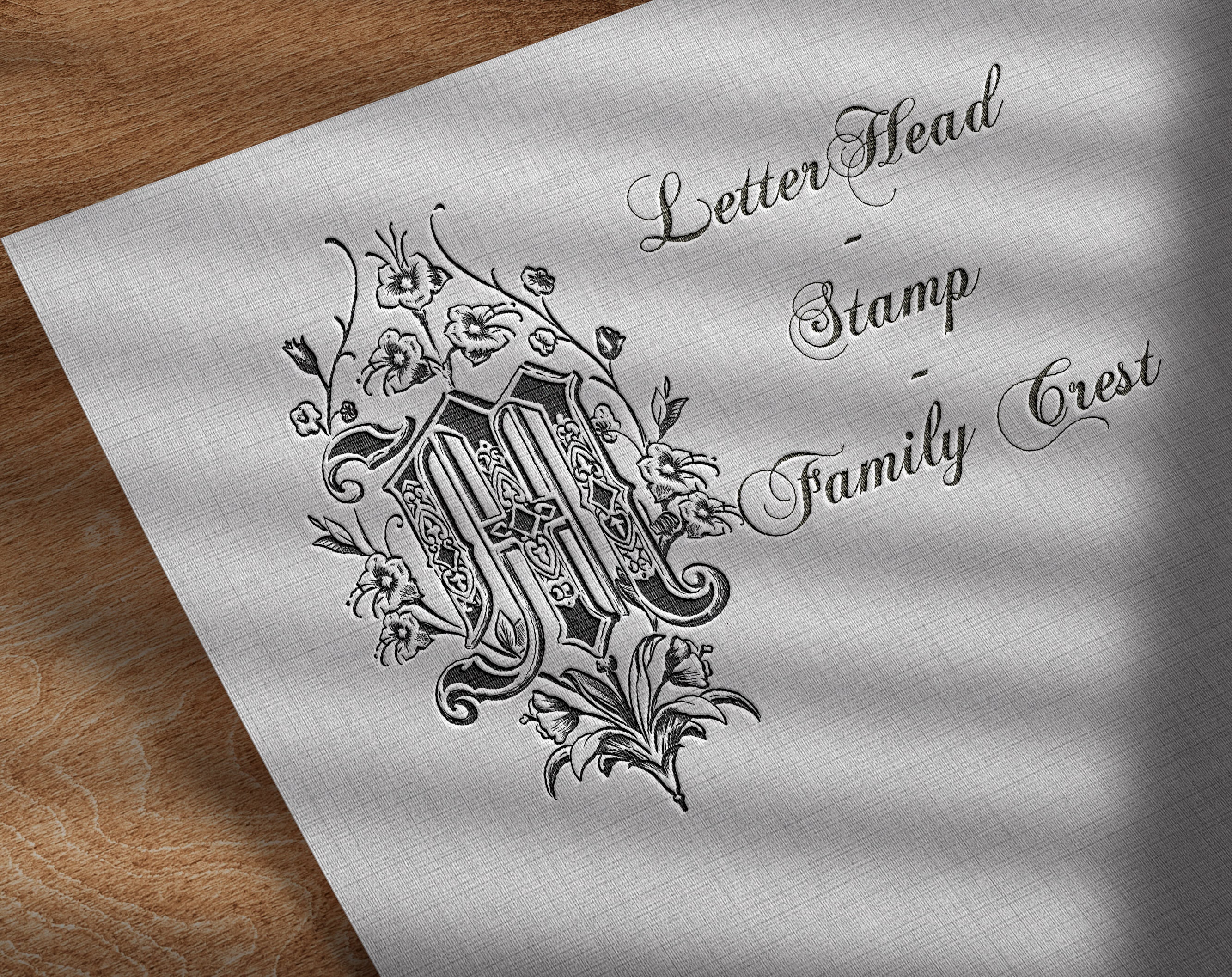 Victorian Era Monogram - Single Letter M, Vintage One Letter Monogram ...