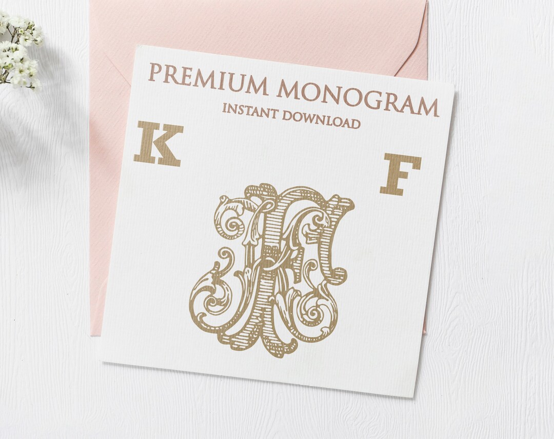 KF FK Wedding Duogram, Wedding Monogram | Wedding Logo | Invitation ...