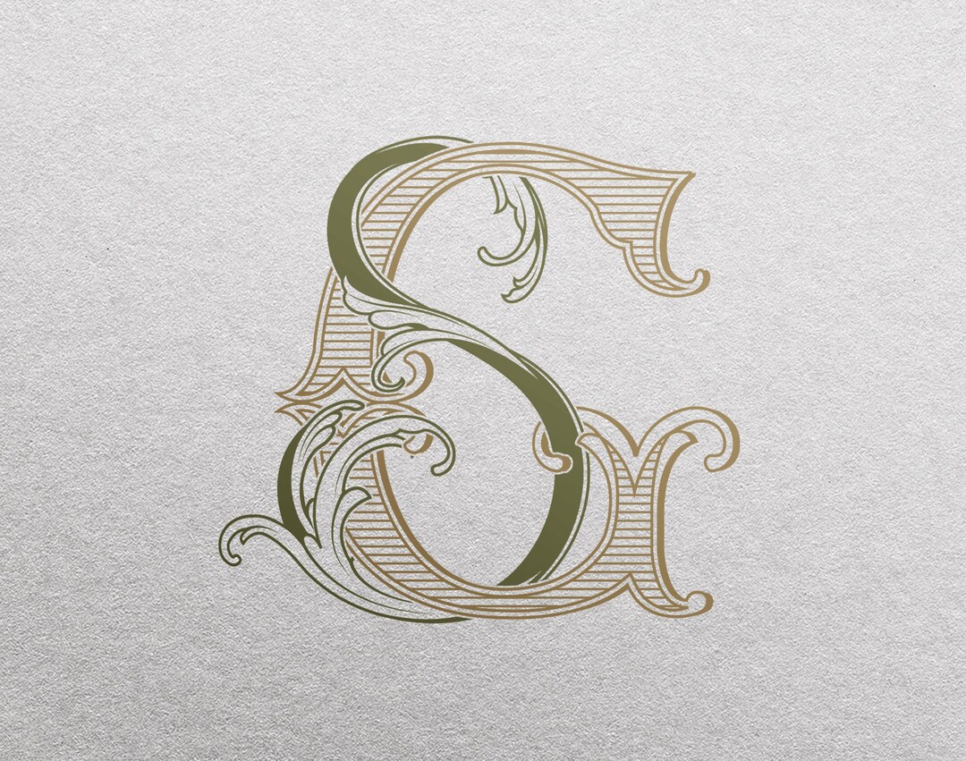 2-letter Monogram (SG) | Digital Download Only - Wedding Monogram SVG ...