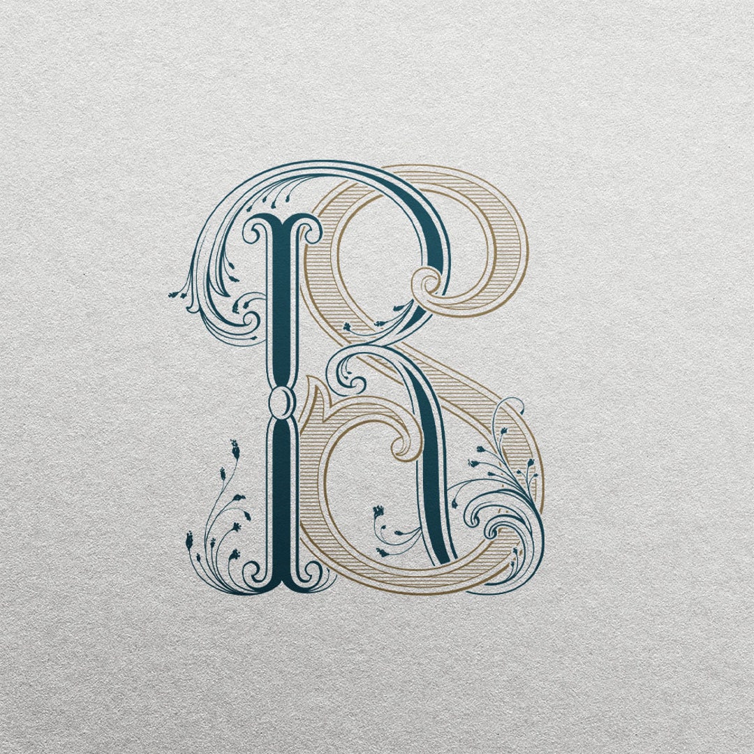 2 Letter Monogram With Letters (RS) | Digital Download - Wedding ...