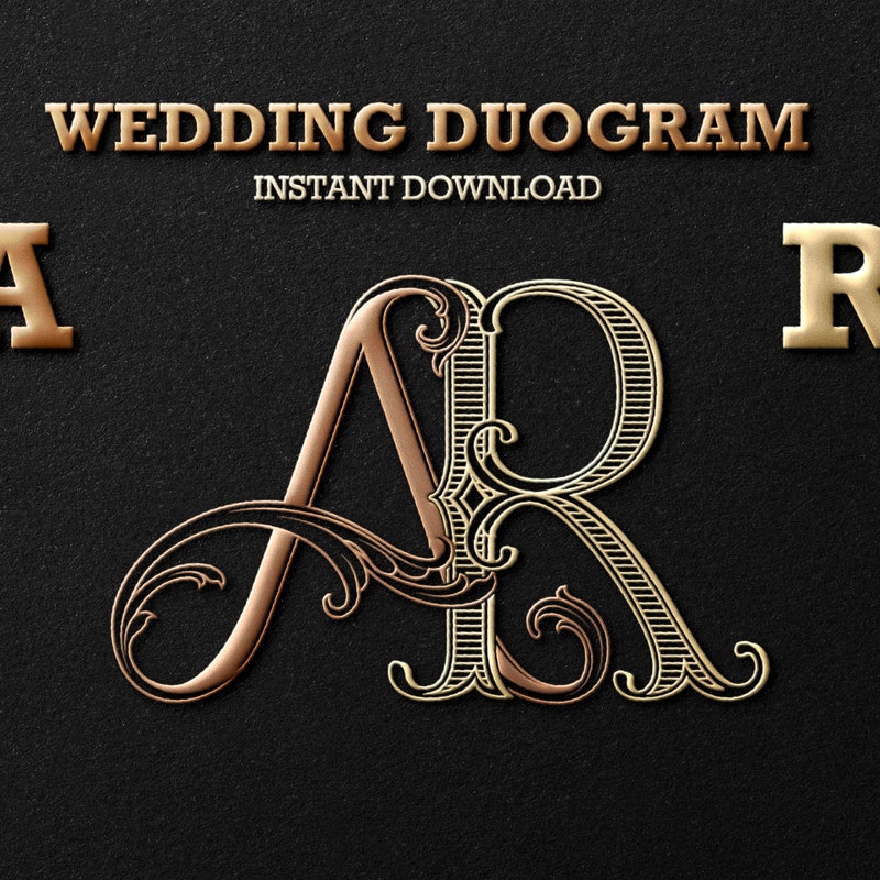 2 Letter Monogram - Etsy