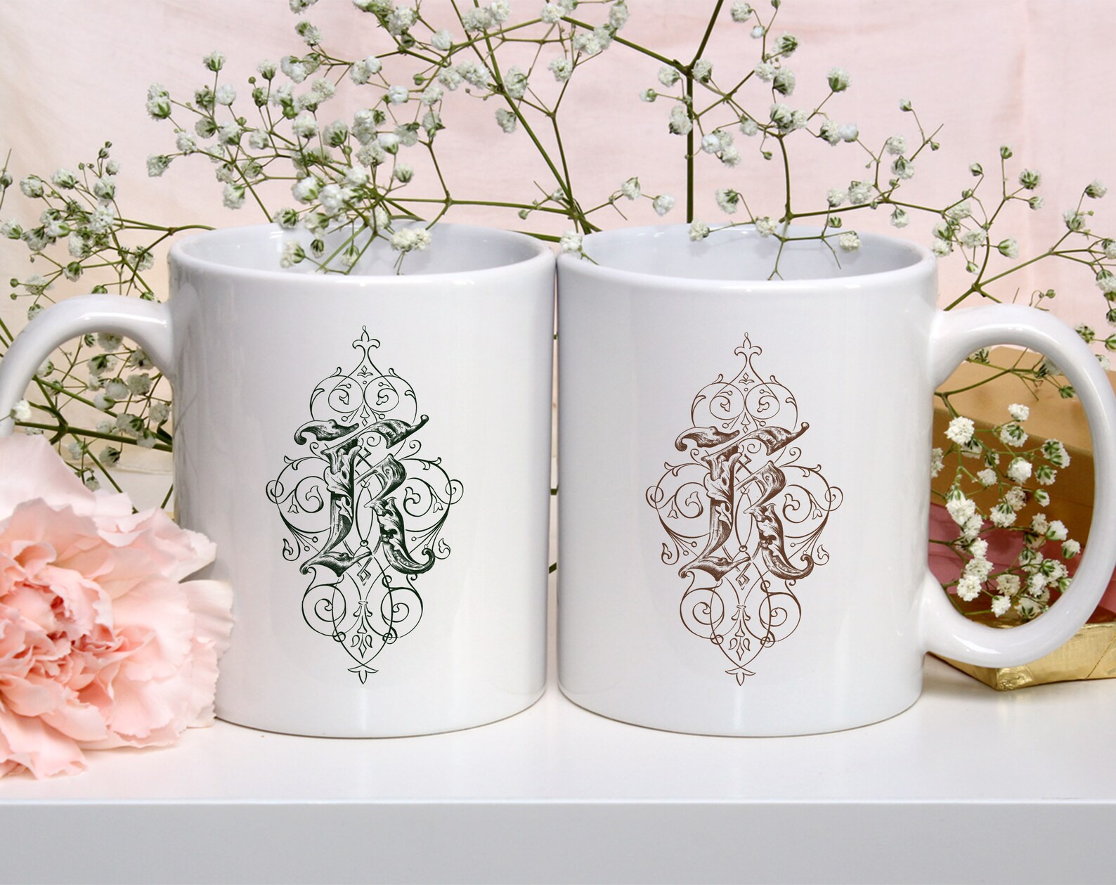 Victorian Era Monogram Single Letter K Vintage One Letter - Etsy