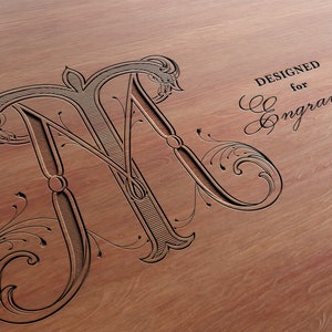 2 Letter Monogram With Letters MT | Digital Download - Wedding Monogram ...