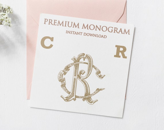 CR RC Wedding Duogram Wedding Monogram Wedding Logo | Etsy