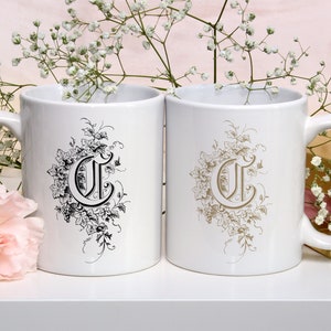 Victorian Era Monogram - Single Letter C, Vintage One Letter Monogram ...