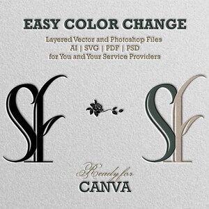 Elegant SF Wedding Monogram: Printable Logo (digital Download) - Etsy
